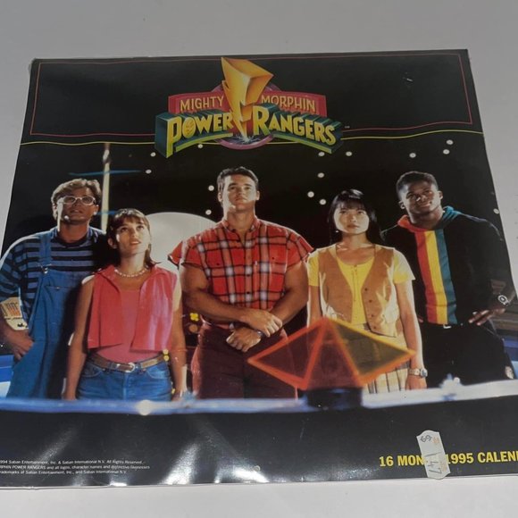 Toys | Rare 1994 Mmpr Power Rangers 16 Month Calendar New Sealed Saban ...